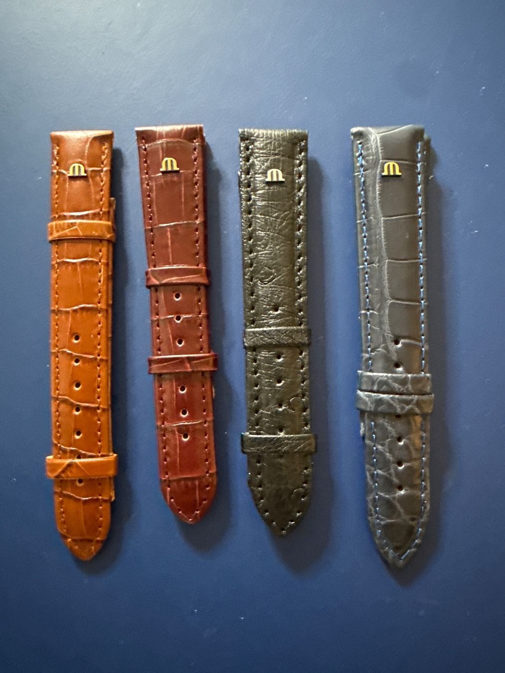 4 x Maurice Lacroix Lederband 18-20 mm Neu (Neu (gemäss Beschreibung ...