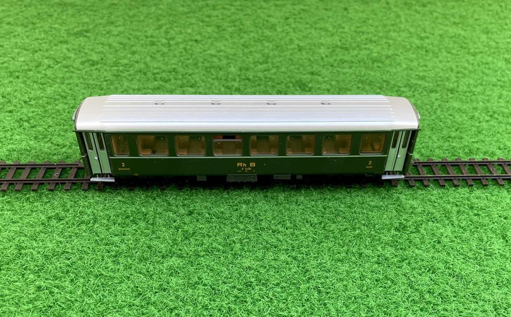 Bemo H0m GS RhB Personenwagen 2. Klasse grün 2460 | Kaufen auf Ricardo