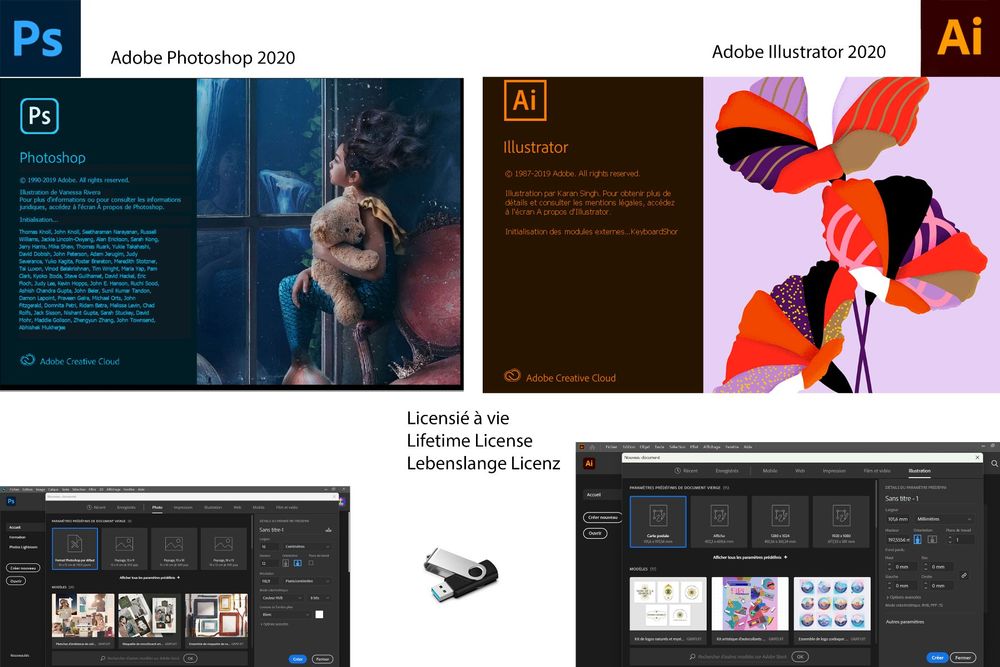 Adobe Illustrator + Adobe Photoshop 2020 (Neu (gemäss Beschreibung)) in ...