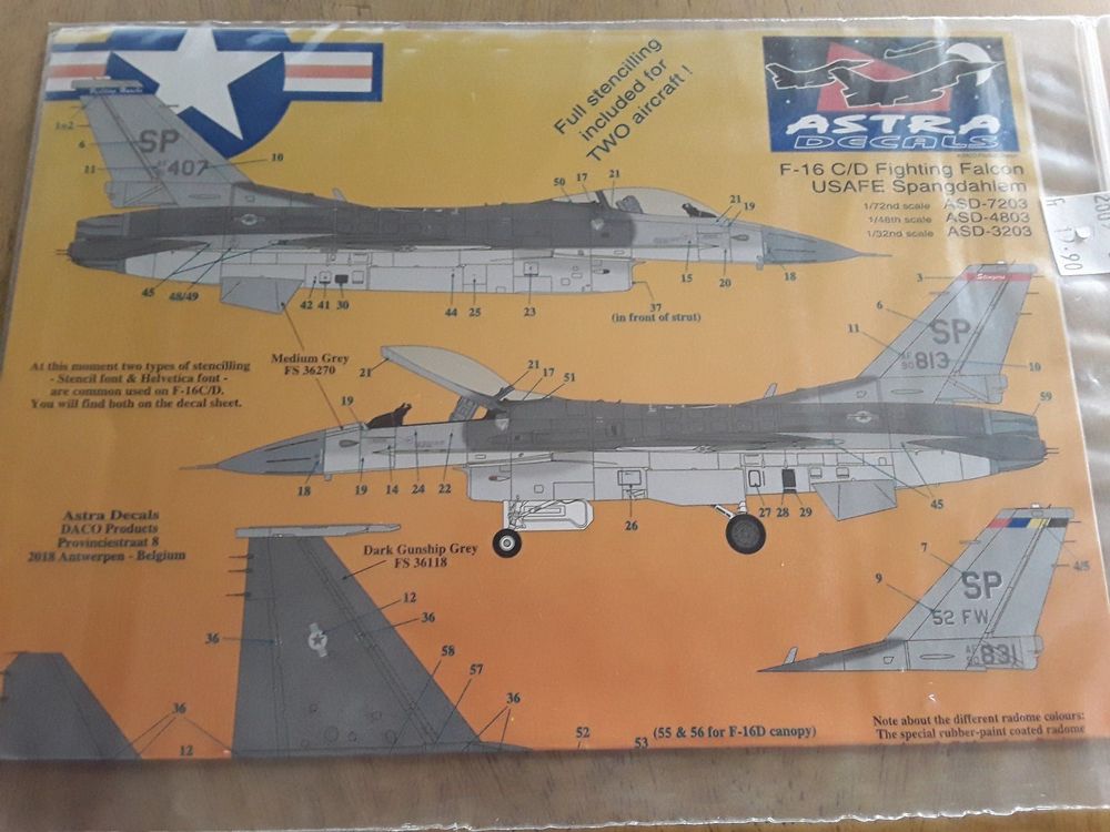 Astra Decals für F-16C/D 1/32 | Kaufen auf Ricardo
