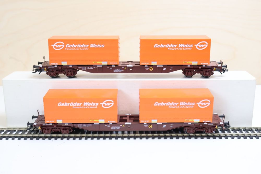 Märklin 2 x Containerwagen 47073 - Gebrüder Weiss | Kaufen auf Ricardo