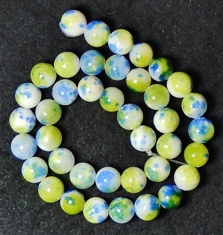 Echte natürliche persische Jade Perlen 10 mm (Neu (gemäss Beschreibung ...