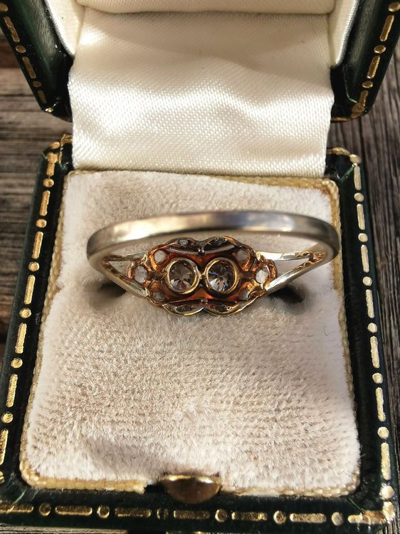Antik Art Deco Diamant Ring Platin 18ct Gelbgold 750 | Kaufen auf Ricardo