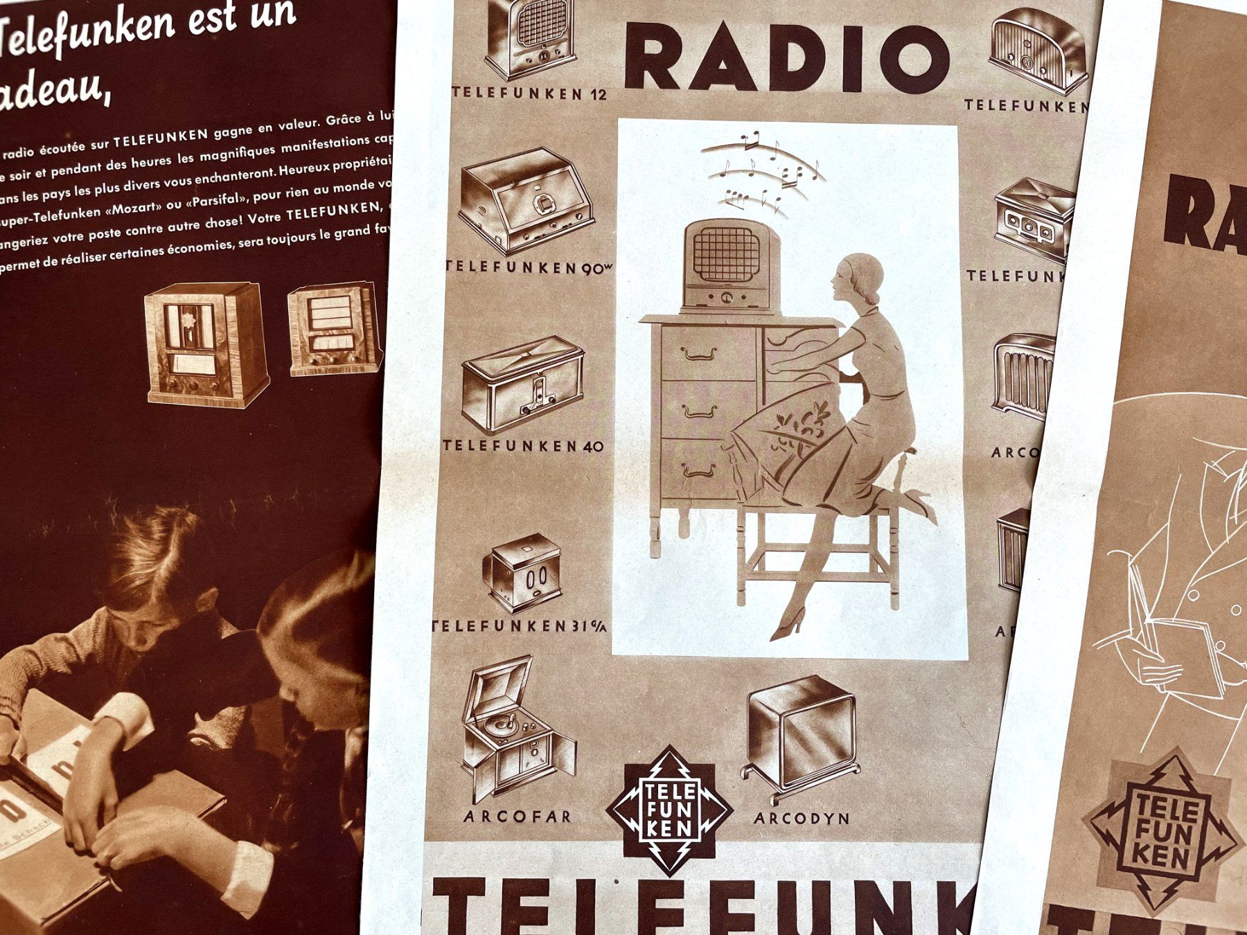 Telefunken - 3 alte Werbungen / Anciennes publicités 1929/33 (Gebraucht) in Savagnier für CHF 12 ...