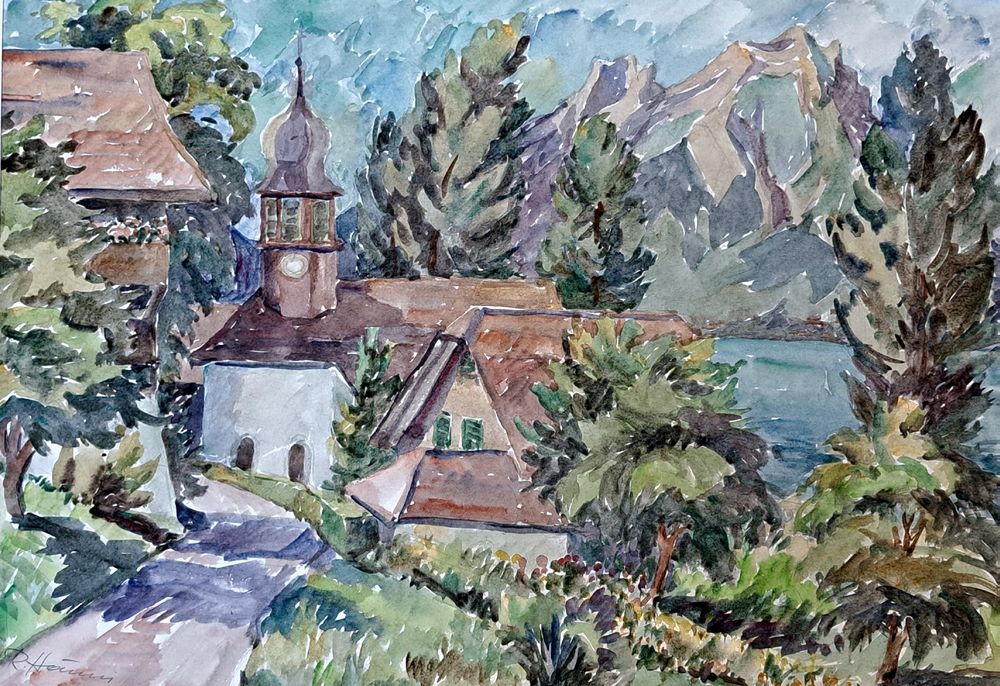 Aquarell von Robert Hänni, signiert (Gebraucht) in Oberdorf NW für CHF 69 – mit Lieferung auf ...