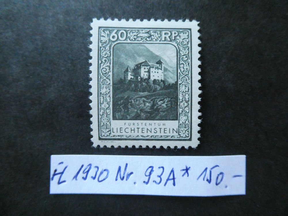 FL 1930 Nr. 93A ungestempelt (Gebraucht) in Lausen für CHF 27 – mit Lieferung auf Ricardo kaufen