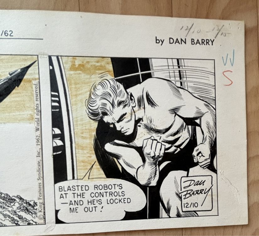 Dan Barry original Daily1962,Flash Gordon original Zeichnung (Gebraucht ...