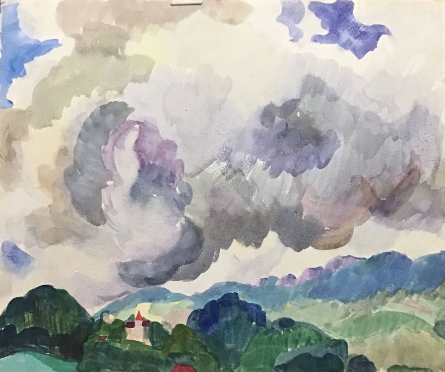 Maria UEBERSAX (1899-1989) Landschaft Aquarell | Kaufen auf Ricardo