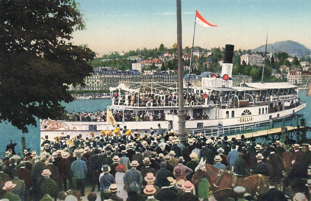 Vierwaldstattersee Gesellschaftsfahrten Salon Dampfer gallia (Gebraucht ...