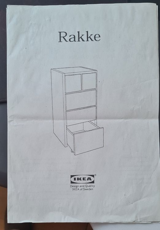 IKEA RAKKE Kommode 56 x 48 x 120 cm - Birke/Weiß (Gebraucht) in Basel ...