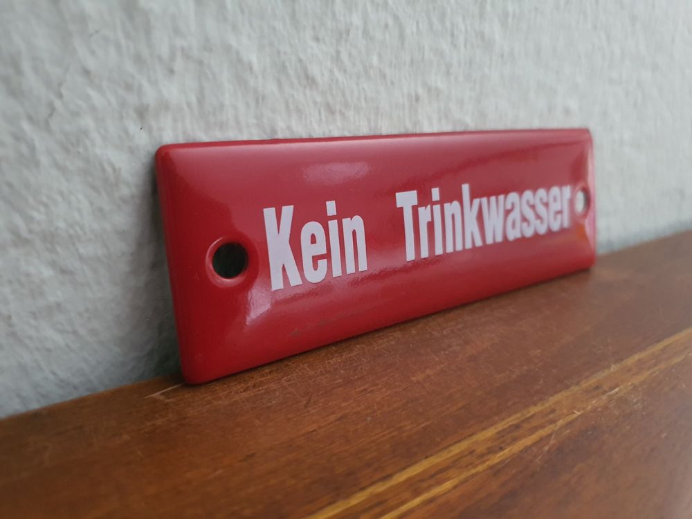 Emailschild Achtung Kein Trinkwasser Emaille Schild Vintage | Kaufen ...