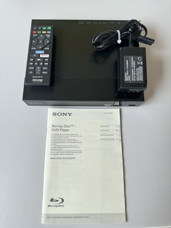 Sony Blu-ray Disc/DVD Player Model BDP-S4500 | Kaufen auf Ricardo