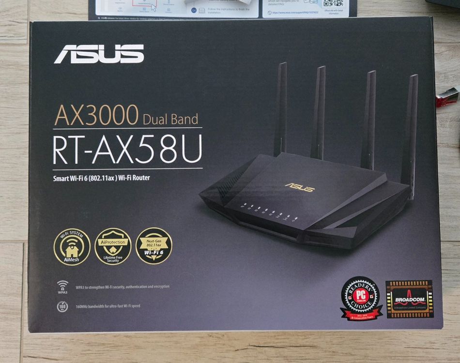 ASUS | RT-AX58U | AX3000 Dual Band WiFi 6 Router | WPA3 (Gebraucht) in ...