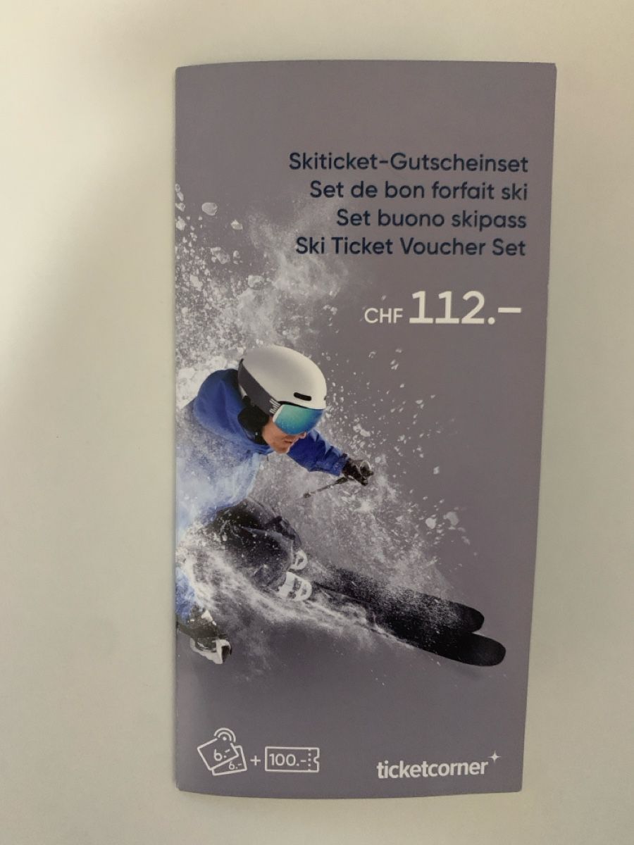 Bon Ski Ticketcorner, valeur CHF 100.-,rabais! (Neuf (Voir description ...