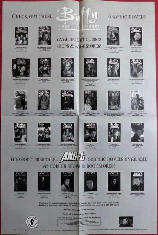 BUFFY VAMPIRE SLAYER PROMO POSTER SAN DIEGO COMIC CON 2002 (Neu (gemäss ...