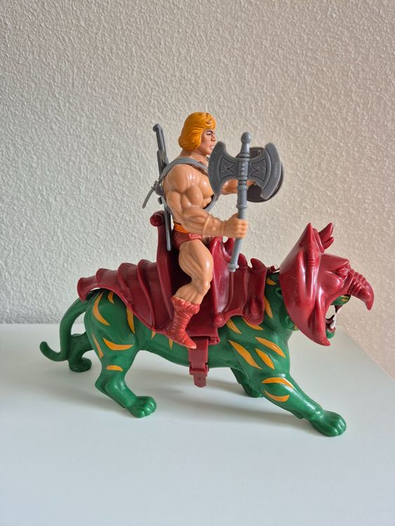 He-Man mit Battle Cat – Vintage MOTU Set (Original 1981!) (Gebraucht ...