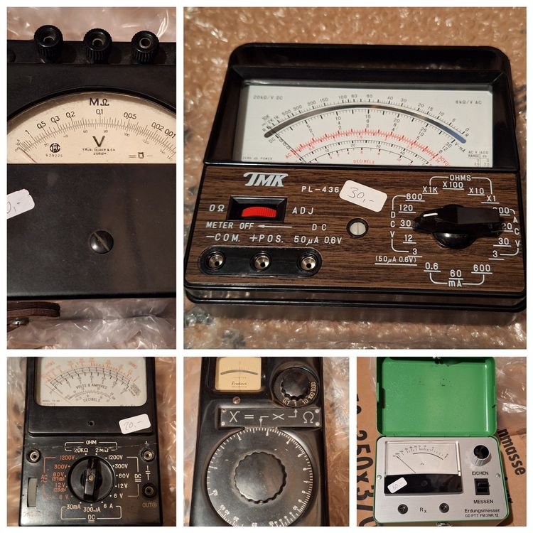 5x antike vintage Messgeräte / Multimeter (Set 2) | Kaufen auf Ricardo