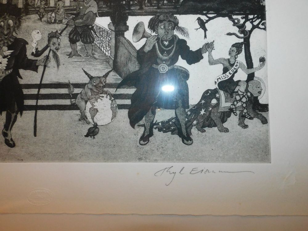 Rausverkauf Kunst Lithografie Thyl Eisenmann handcoloriert | Kaufen auf ...