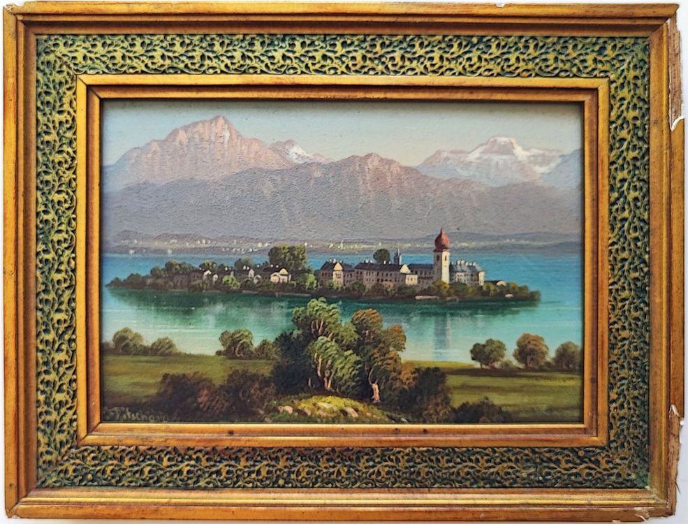 LOUIS RITSCHARD – Die Fraueninsel im Chiemsee (Öl/Holz) (Gebraucht) in ...