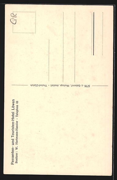 Davos, Hotel Löwen, Bes. W. Hartmann-Ha (Gebraucht) in Berlin für CHF ...