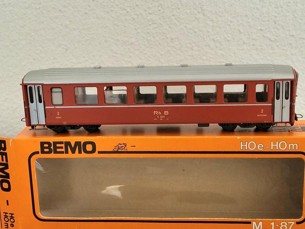 Bemo H0m RhB Personenwagen 3255 Bernina Bahn rot, neuwertig | Kaufen auf Ricardo