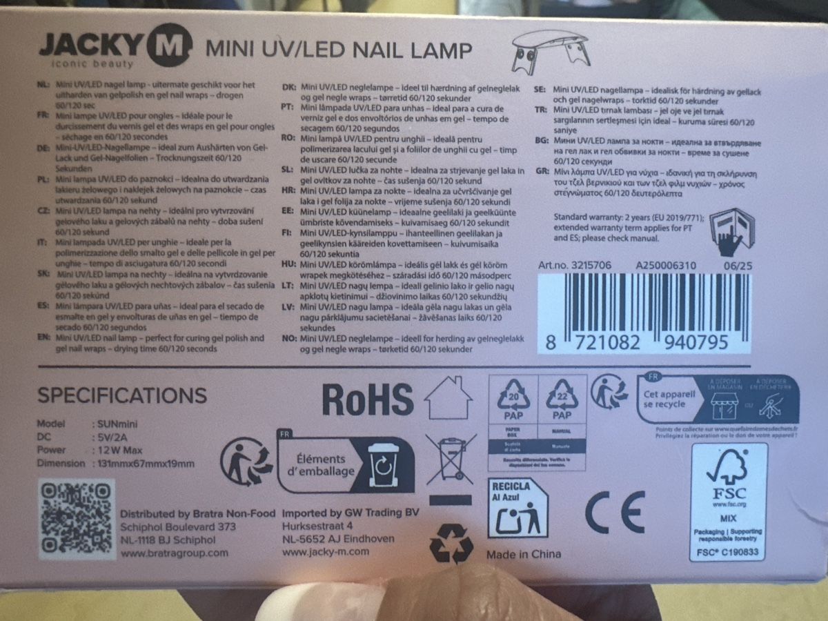 Lampe UV/LED portable JACKY M pour ongles - jamais ouvert (Neuf avec ...