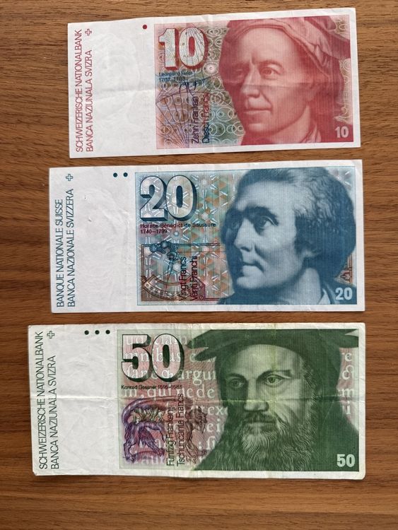 Banknoten von 1976 (Gebraucht) in Erlenbach ZH für CHF 82 – mit ...