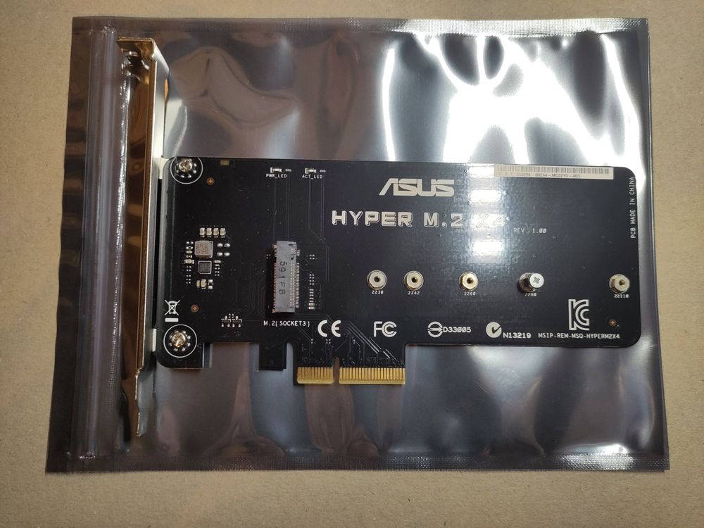 ASUS M.2 NVMe SSD PCI Express 3.0 (x4) Add-On Karte | Kaufen auf Ricardo