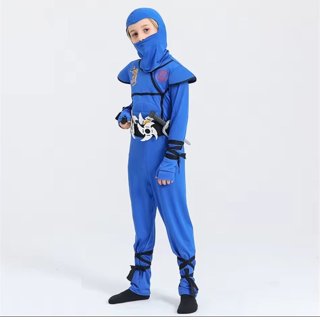 Ninja Kostüm blau, Grösse S 110-120, Ideal für Fasnacht. (Neu und ...