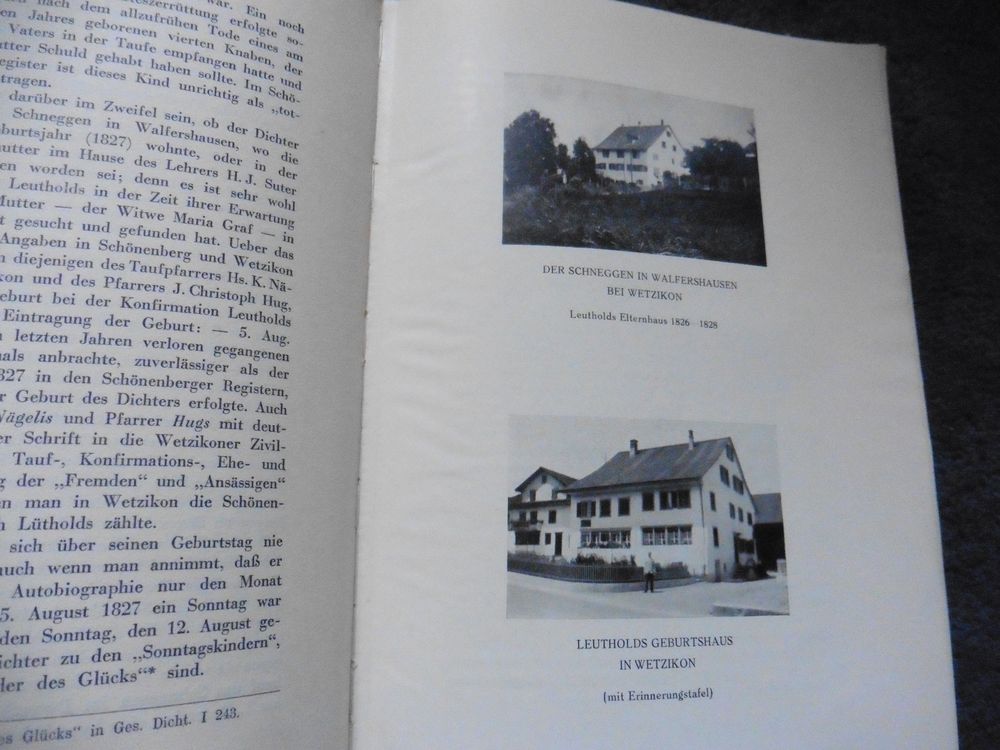Hch.Leuthold,Dichter,1935,Wetzikon,Zürich,Fotos,Hirzel,Spiry | Kaufen ...