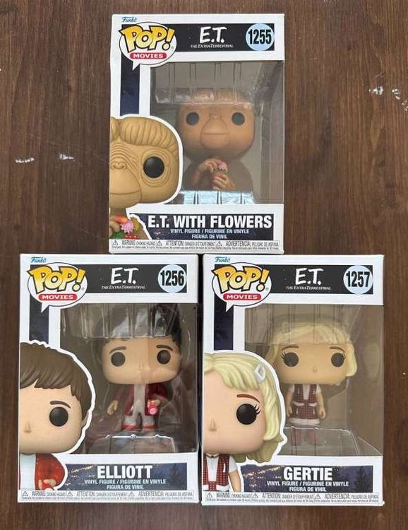 NEUF Funko Pop: 1255 E.T., 1256 Elliot, 1257 Gertie (Neu und ...