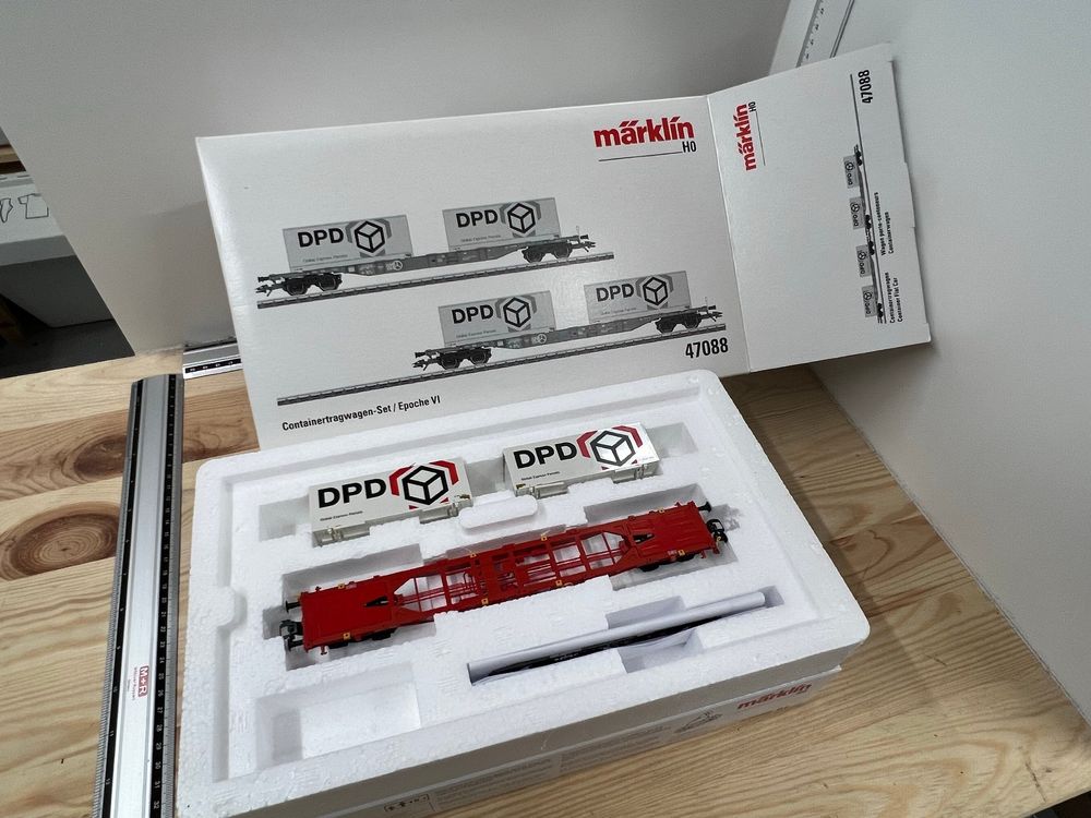 Märklin 47088 Container-Tragwagen-Set Deutschen Bahn AG (DB | Kaufen ...