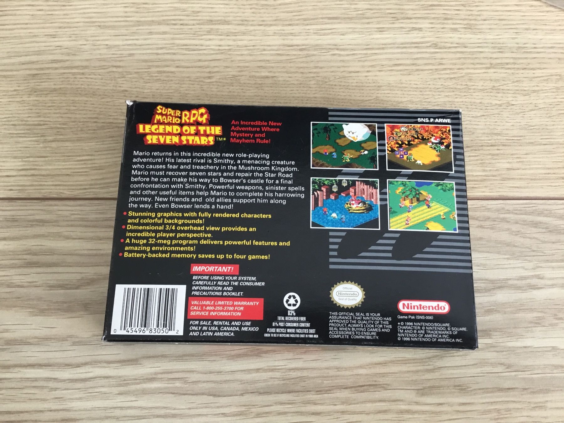 Super Mario RPG Legend of the Seven Stars SNES OVP Original (Gebraucht ...