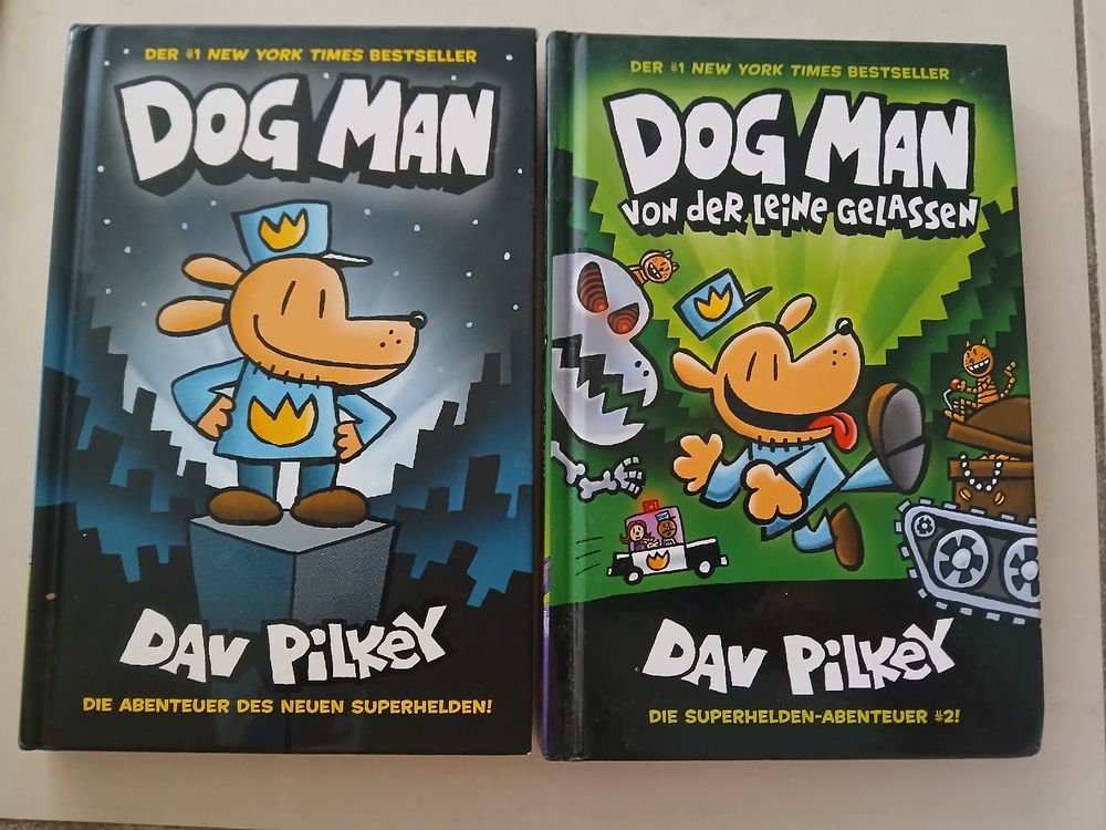 Dog Man Buch 1+2 von Dav Pilkey, Zustand sehr gut! (Neu (gemäss ...