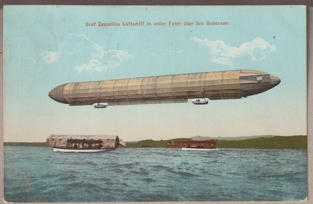 28.VI.08, ARBON: AK Zeppelin über dem Bodensee (Gebraucht) in Basel für ...