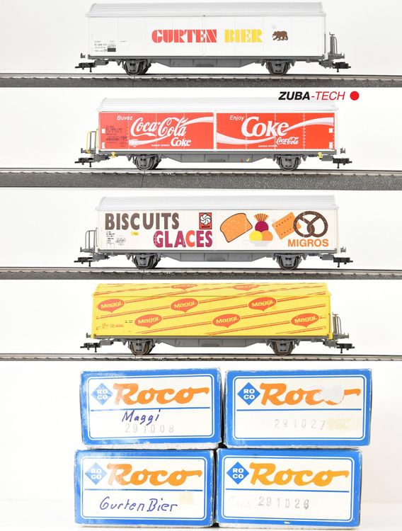 Baur/Roco 4x Schiebewandwagen der SBB H0 GS OVP | Kaufen auf Ricardo