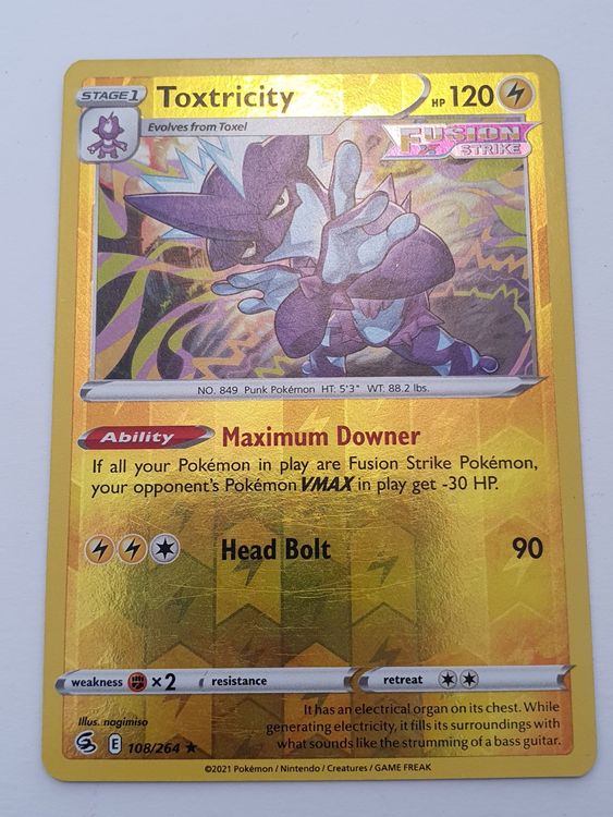 Toxtricity / 2021 Pokémon / Reverse Holo (Gebraucht) in Oberdorf BL für ...