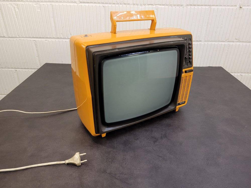 Philips Röhren Fernseher TV orange, Portable TV 1975 | Kaufen auf Ricardo