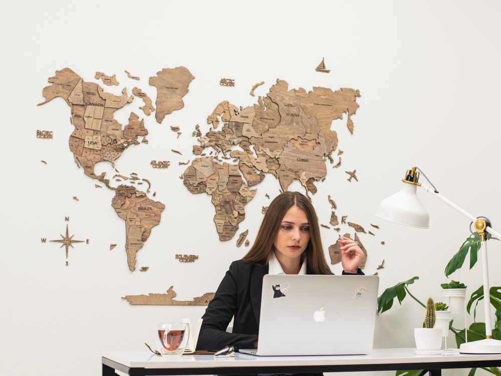 Holz Weltkarte 3D, Maße 300 x 175 - Handgefertigten Unikat (Neu und originalverpackt) in ...