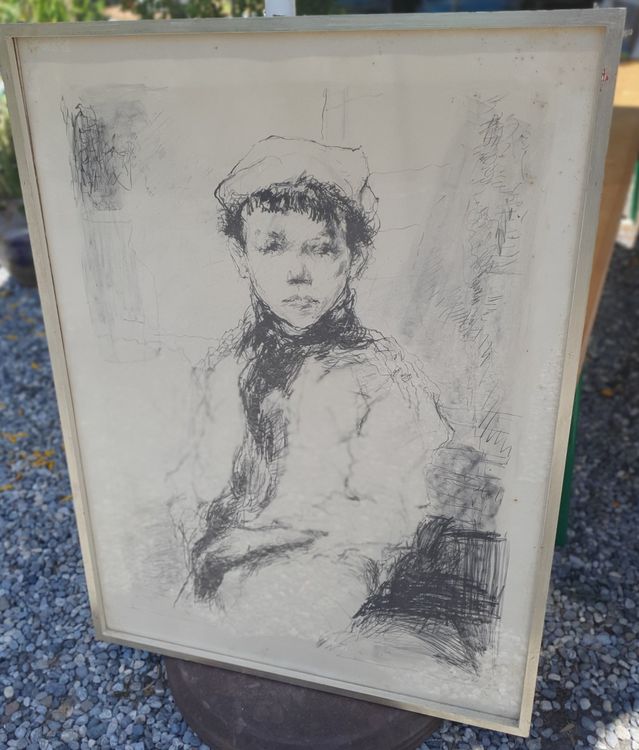 Bild junge Schwarz weiss sign. Dat. | Kaufen auf Ricardo