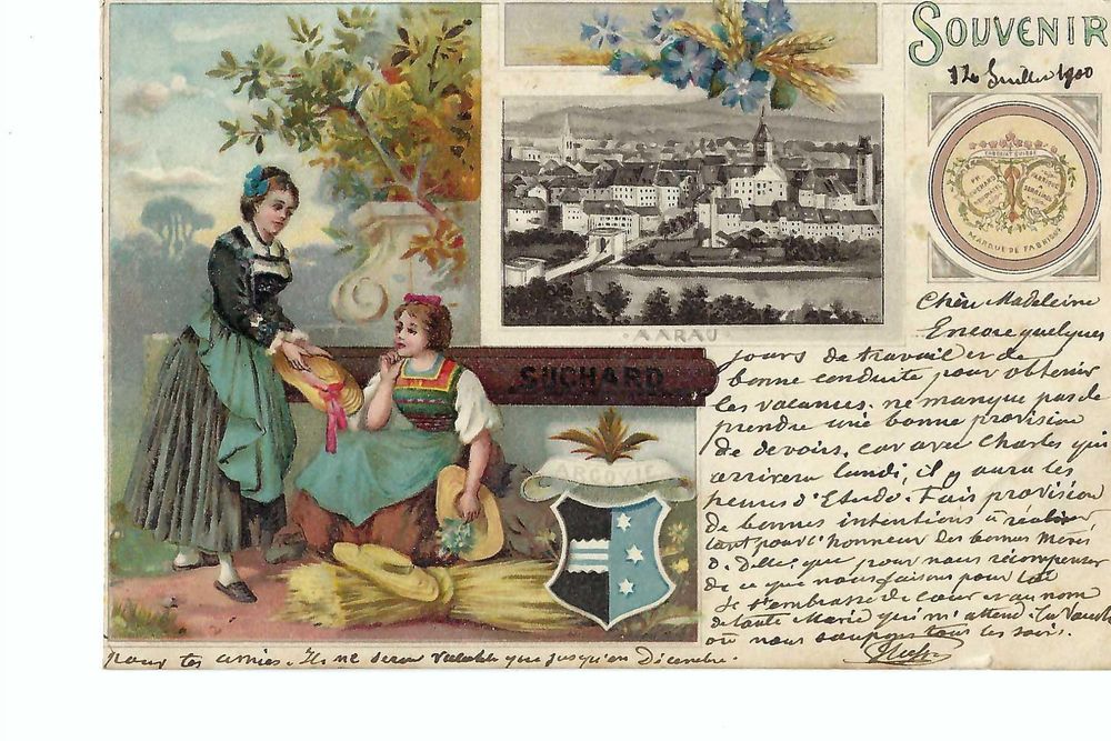 Litho: Souvenir Aarau 1900, Suchard (Gebraucht) in Thun für CHF 1 – mit Lieferung auf Ricardo kaufen