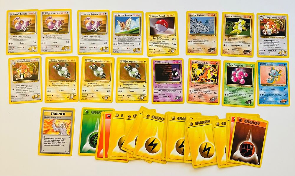 Pokemon: 37 Karten Gym Heroes Series Englisch unlimited | Kaufen auf ...