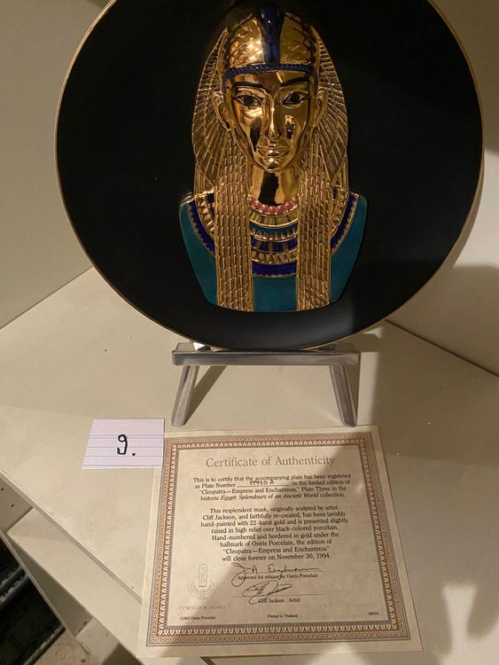 Cleopatra Wandteller, Osiris Porzellan (Neu (gemäss Beschreibung)) in ...
