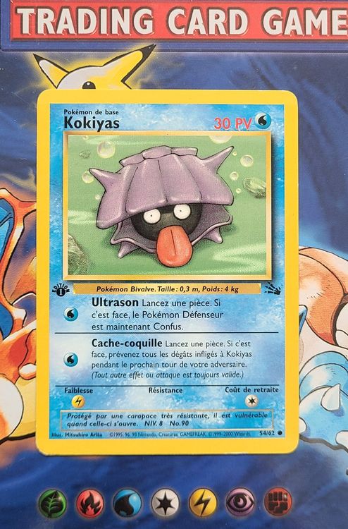 Carte Pokémon Kokiyas (Fossile) 54/62 1ère édition (fr) | Kaufen auf Ricardo