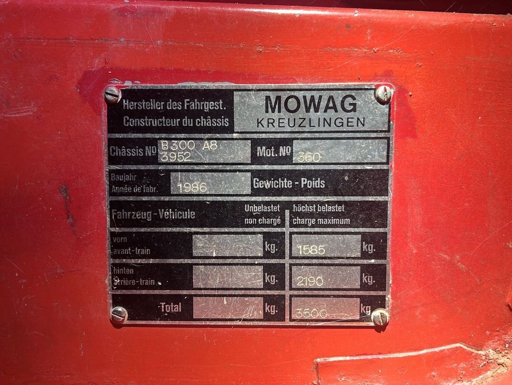 Mowag B300 A8 1986 (Gebraucht) in Waltalingen für CHF 5000 – nur ...