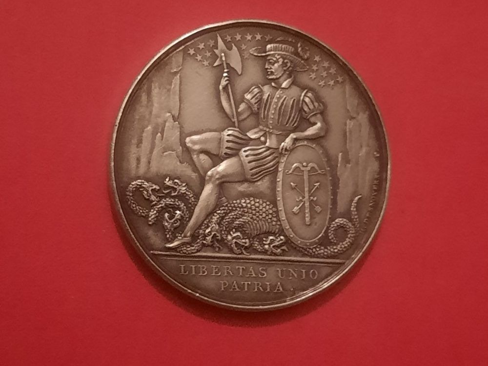 1821. MEDAILLE EN ARGENT SOCIÉTÉ HELVÉTIQUE DE BIENFAISANCE (Gebraucht ...