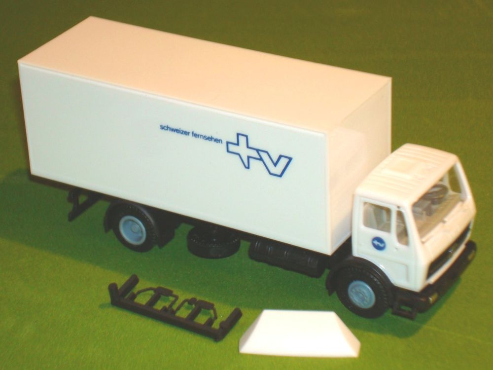Mercedes Lastwagen "Schweizer Fernsehen TV" Herpa - Rarität. (Neu und ...