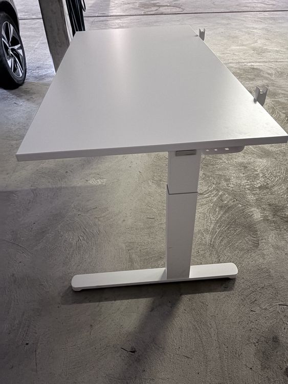 Haworth Sitz-Steh-Tisch, weiss, mit Schallschutzwand top! (Gebraucht ...