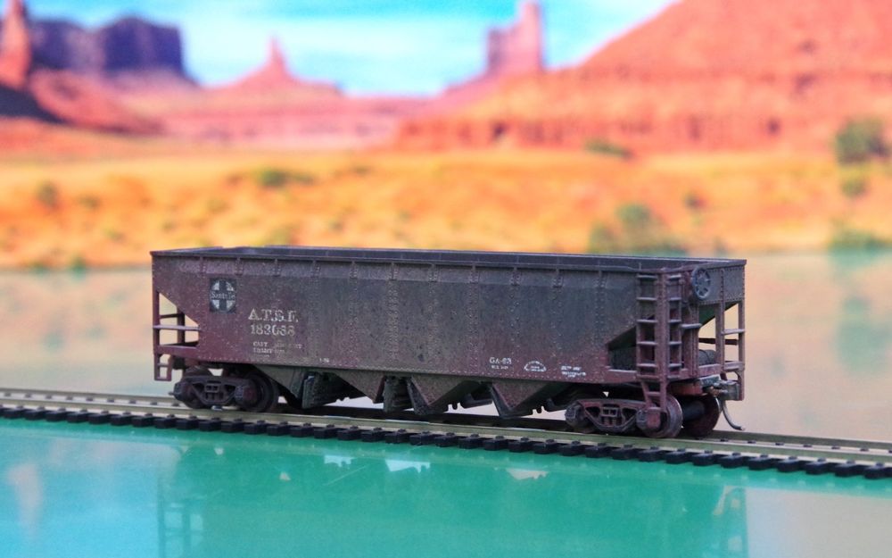 Athearn H0 Güterwagen Hopper 40" Santa Fe Railroad (USA) (Neu und ...