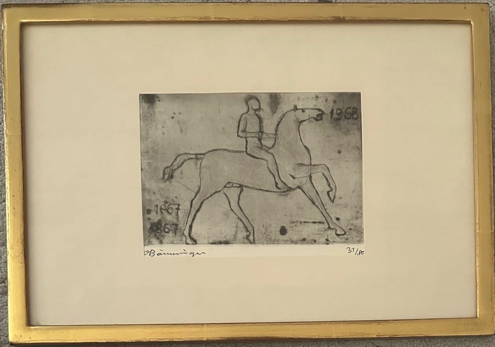 Otto Charles Bänninger (1897-1973) Radierung in Goldrahmen (Gebraucht ...